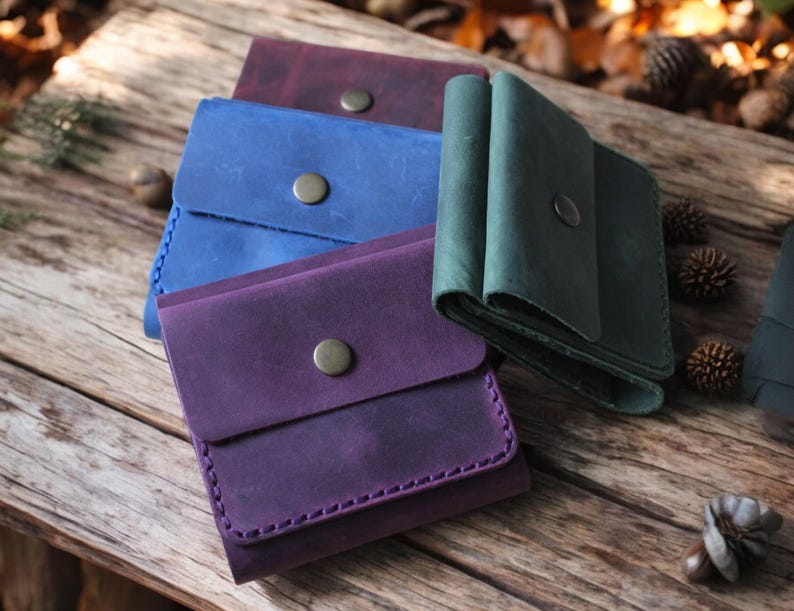 Personalized Handmade Girl's Women's Genuine Leather Wallet | Small ...