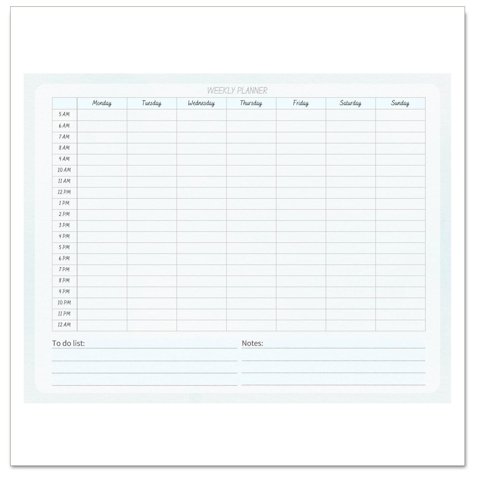 Printable Weekly Planner Template I Planner I iPad I Printables I ...