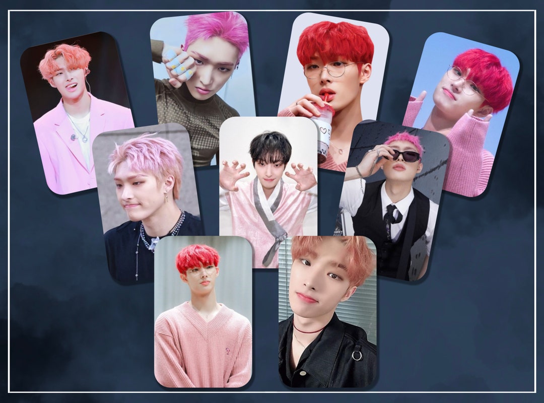 Ateez Mingi Pink Photocards, Memorable Moments Collectibles,stan Funny ...