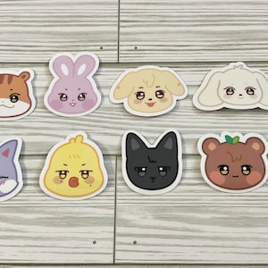 Ateez Aniteez Characters Mini Die Cut Sticker Pack, Fun Personality ...
