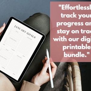 Digital Printable Goal Planner Bundle: Productivity Planner, Daily ...
