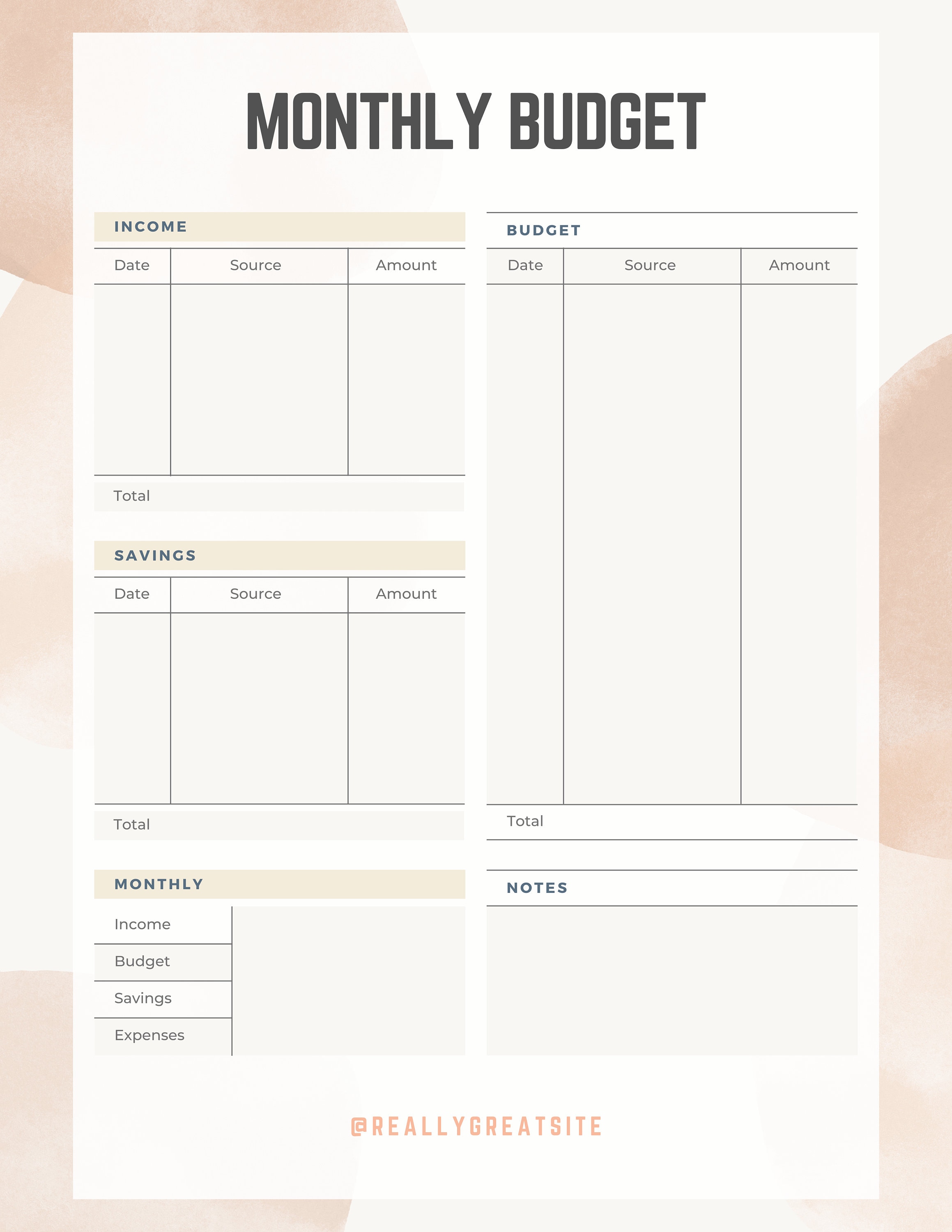 10 Monthly Budget Planner Templates / Simple and Easy to Use - Etsy