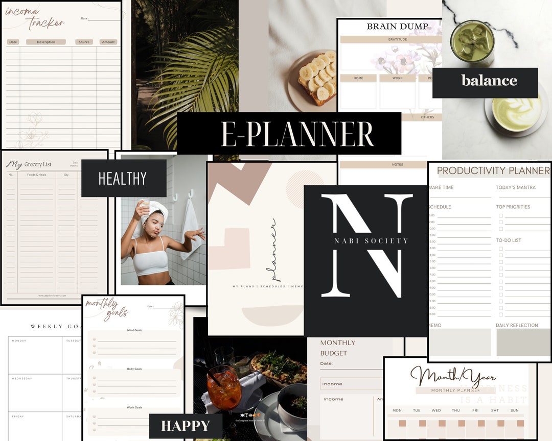 Digital/printable Planner Template- Weekly/monthly| Blank Dates - Etsy
