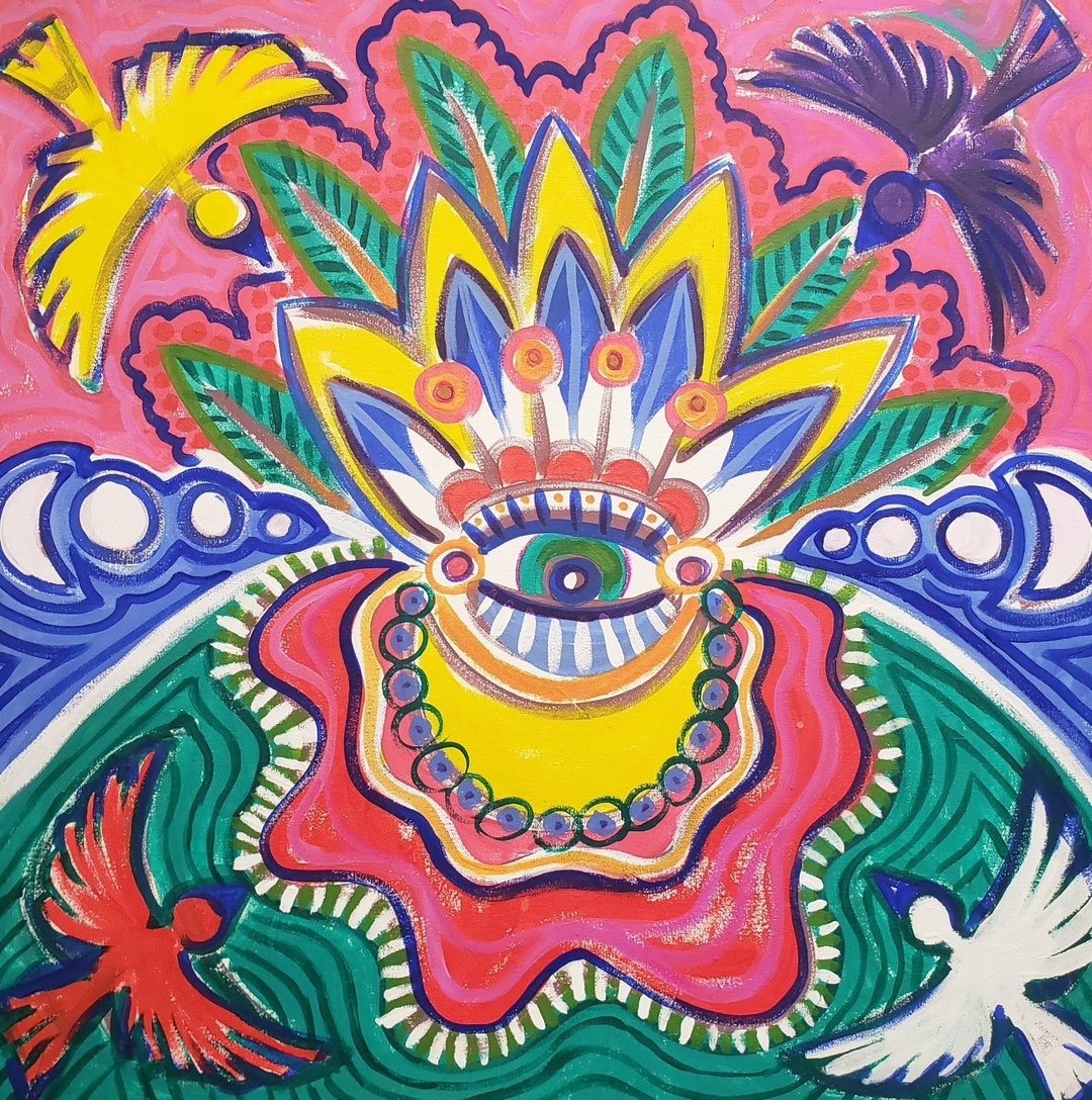 The Great Spirit and the Four Directions - Original Acrylic Painting ...