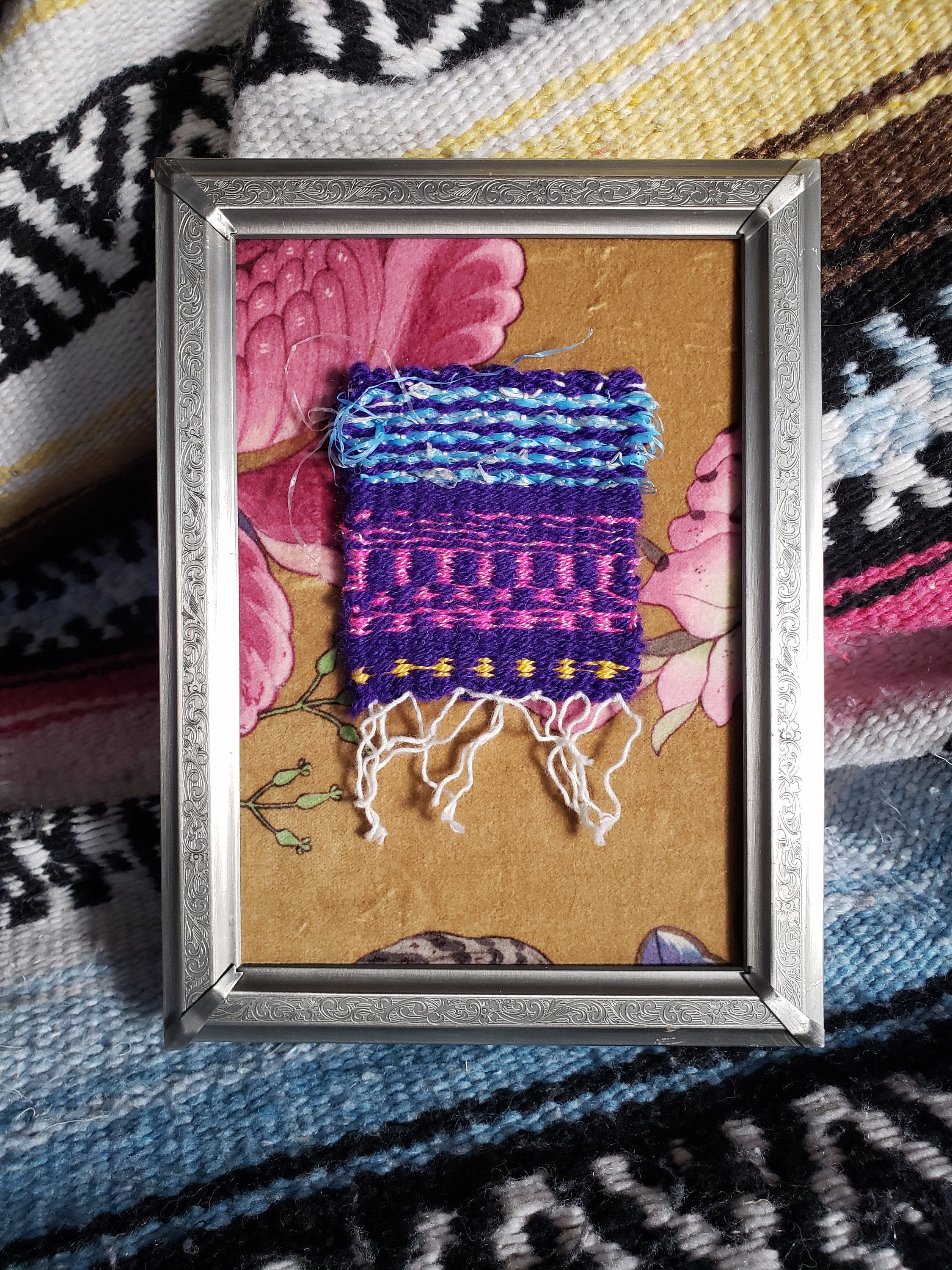 Sunset Weaving Small Weaving Mini Weaving Wall Hanging - Etsy