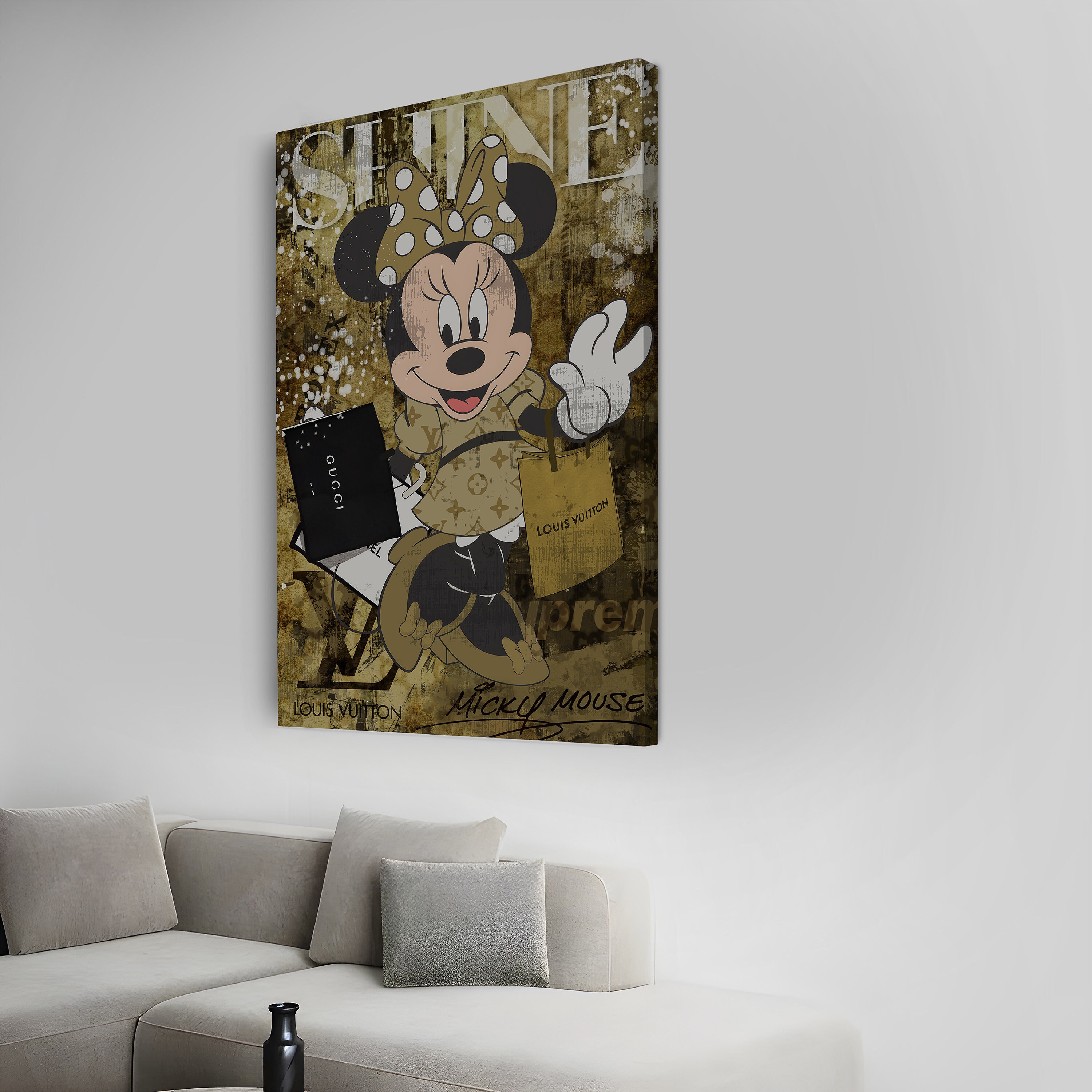 Toile Pop Art Micky Shine, images murales, décoration d'intérieur ...