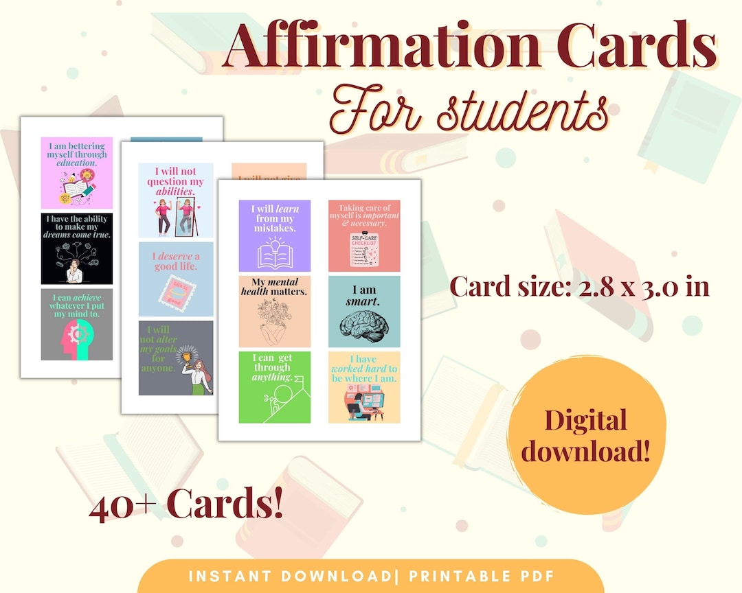 Daily Affirmations, Daily Student Affirmations, Digital Affirmations ...