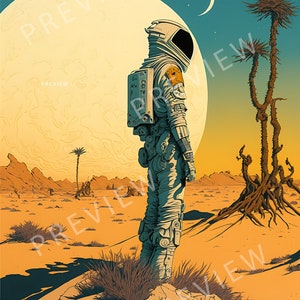 Alone on Mars, Again Digital Poster - Etsy