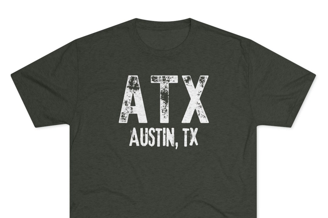 Austin ATX Faded Font Texas T / Unisex Triblend / Austin Texas T-shirt ...