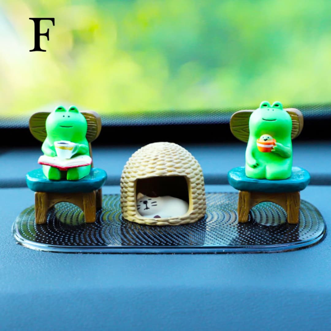 Cute Car Dashboard Decor-mini Frog Cat Ornament-car - Etsy