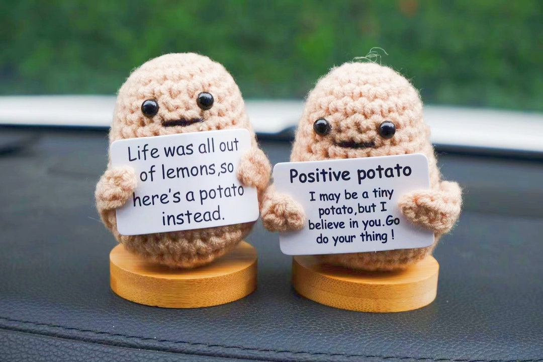 Lovely Crochet Positive Potato Car Decor/crochet Accessory/car ...