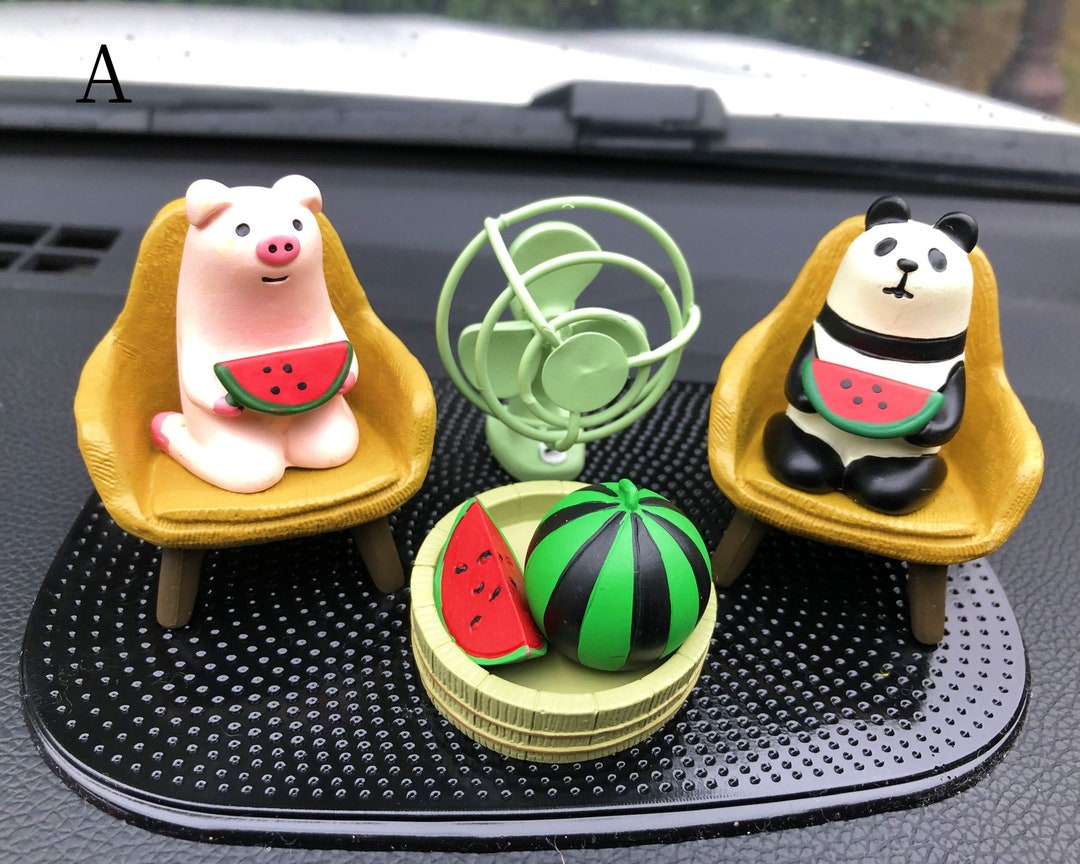 Cute Car Dashboard Decor-mini Panda Pig Ornament-car Accessories Decor ...