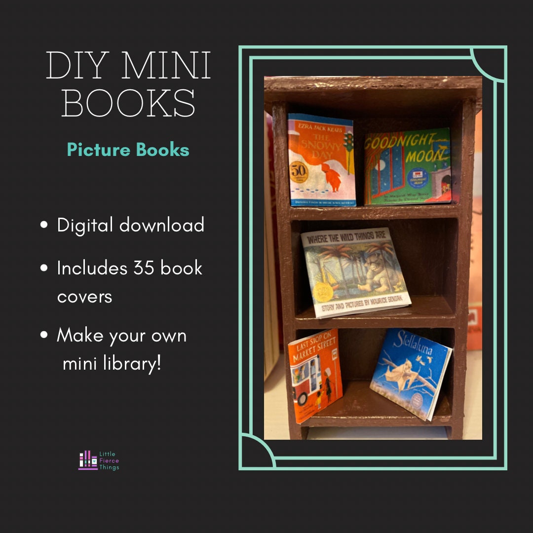35 Printable Mini Book Covers - 1:12 Scale - Picture Books - Dollhouse ...