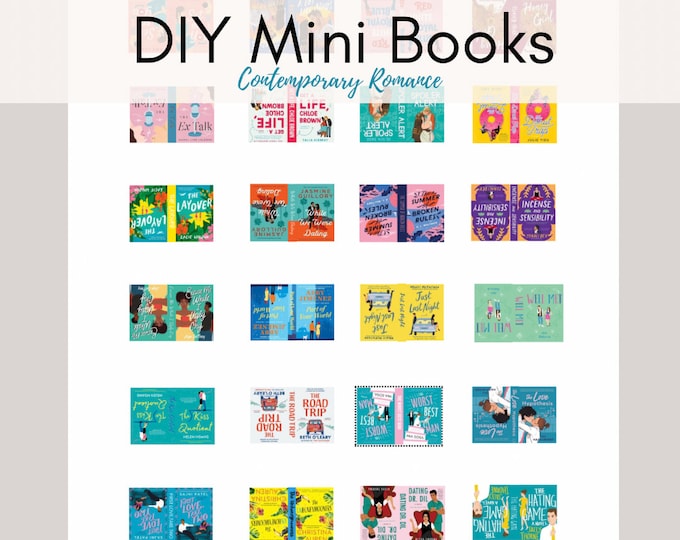 24 Printable Mini Book Covers - 1:12 Scale - Contemporary Romance Books ...