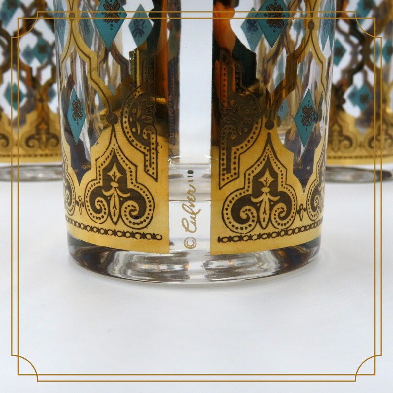 Vintage Culver Seville Highball Glasses Set of 6 22K Gold - Etsy