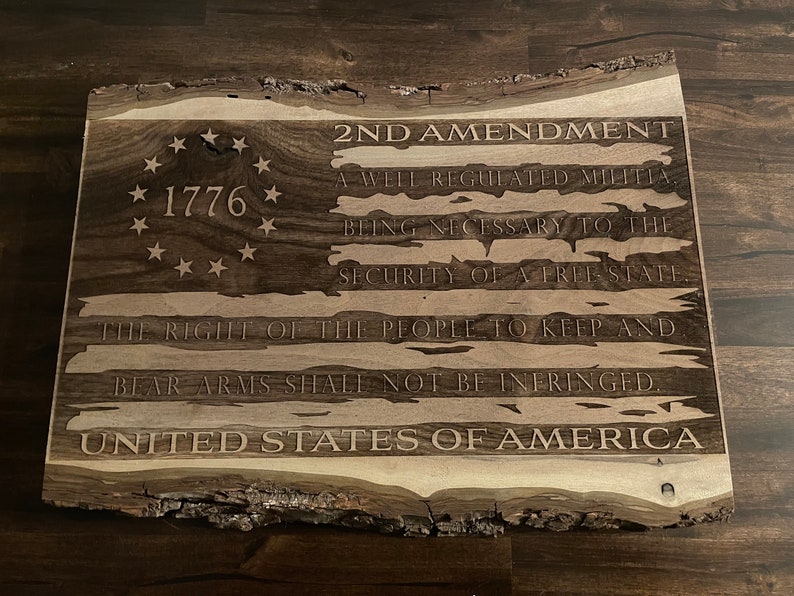2nd Amendment Laser Engraved Sign - Etsy