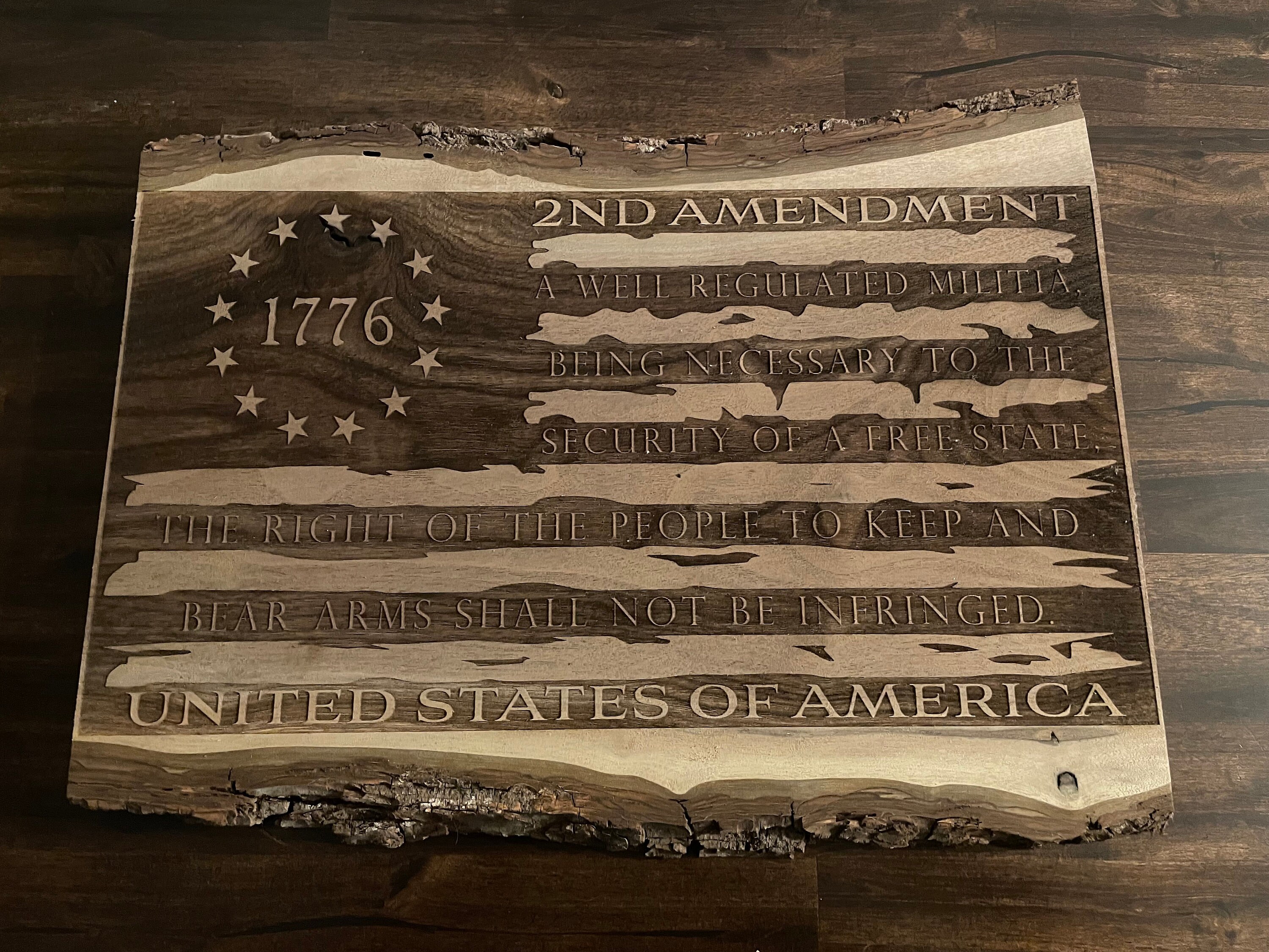 2nd Amendment Laser Engraved Sign - Etsy