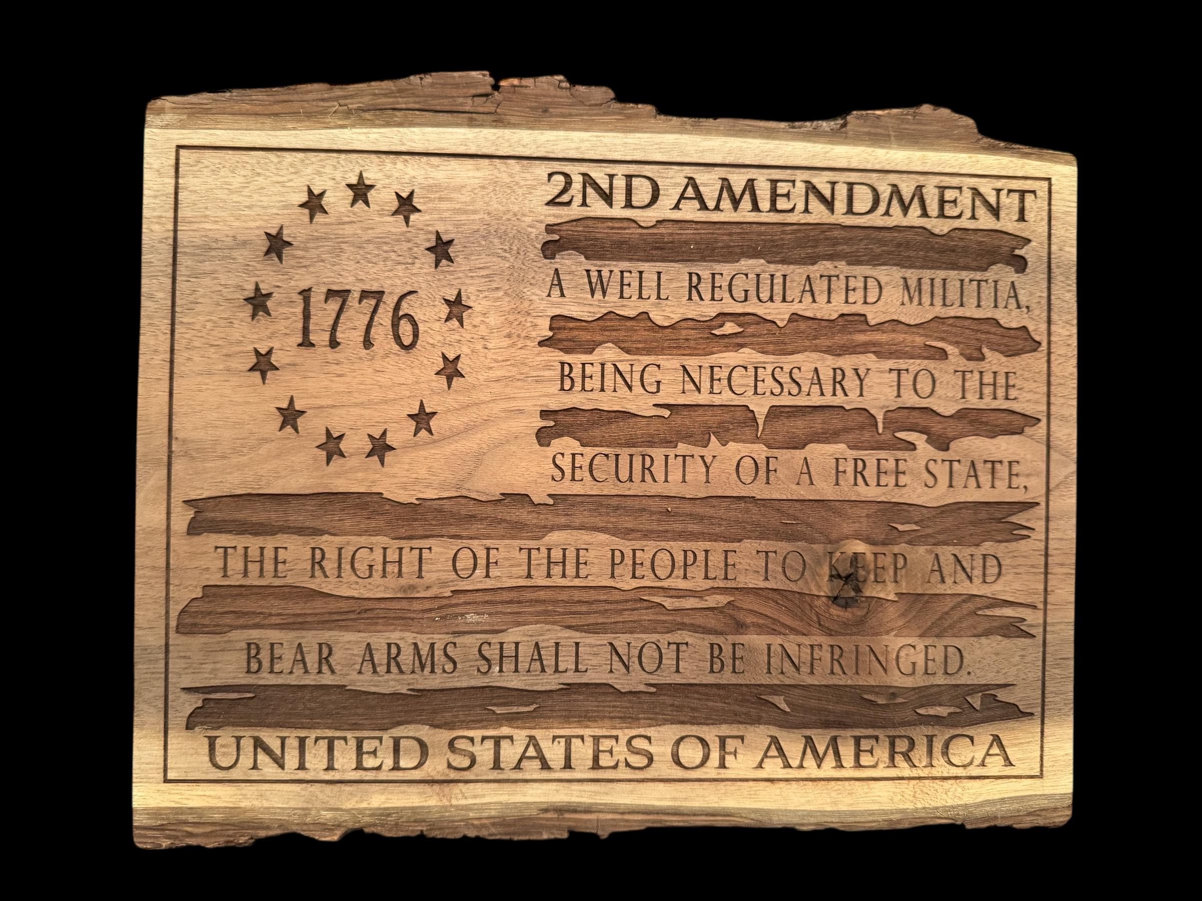 2nd Amendment Laser Engraved Sign - Etsy