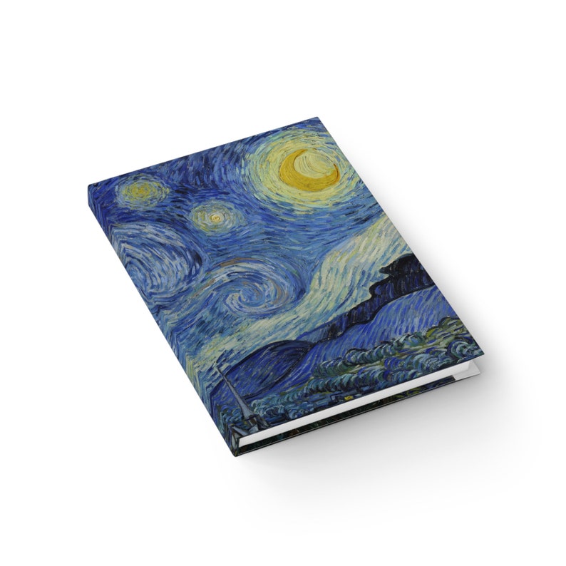 Van Gogh Starry Night Blank Journal - Hardcover Notebook, Artistic ...