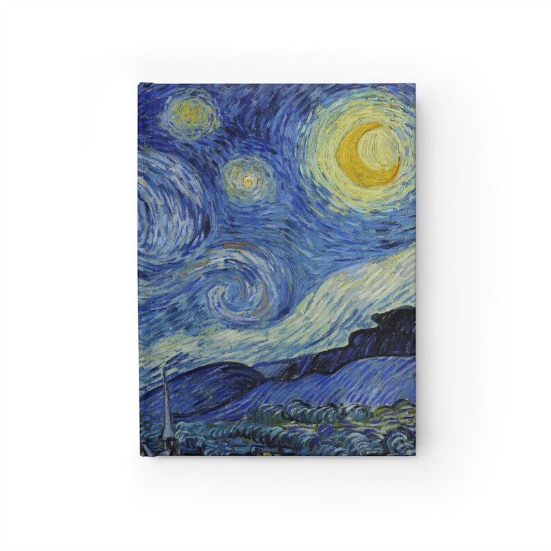 Van Gogh Starry Night Blank Journal - Hardcover Notebook, Artistic ...