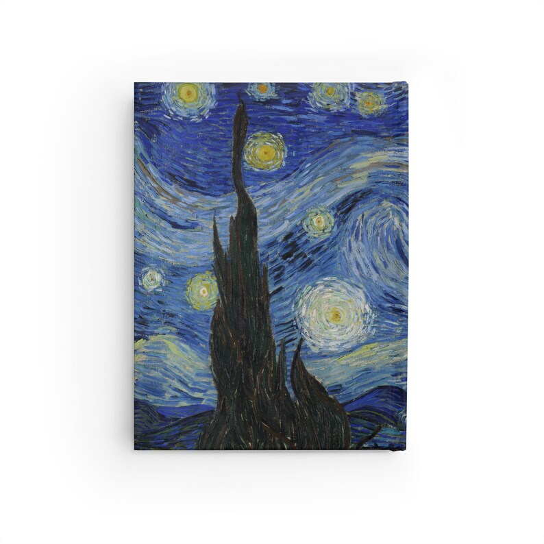 Van Gogh Starry Night Blank Journal - Hardcover Notebook, Artistic ...
