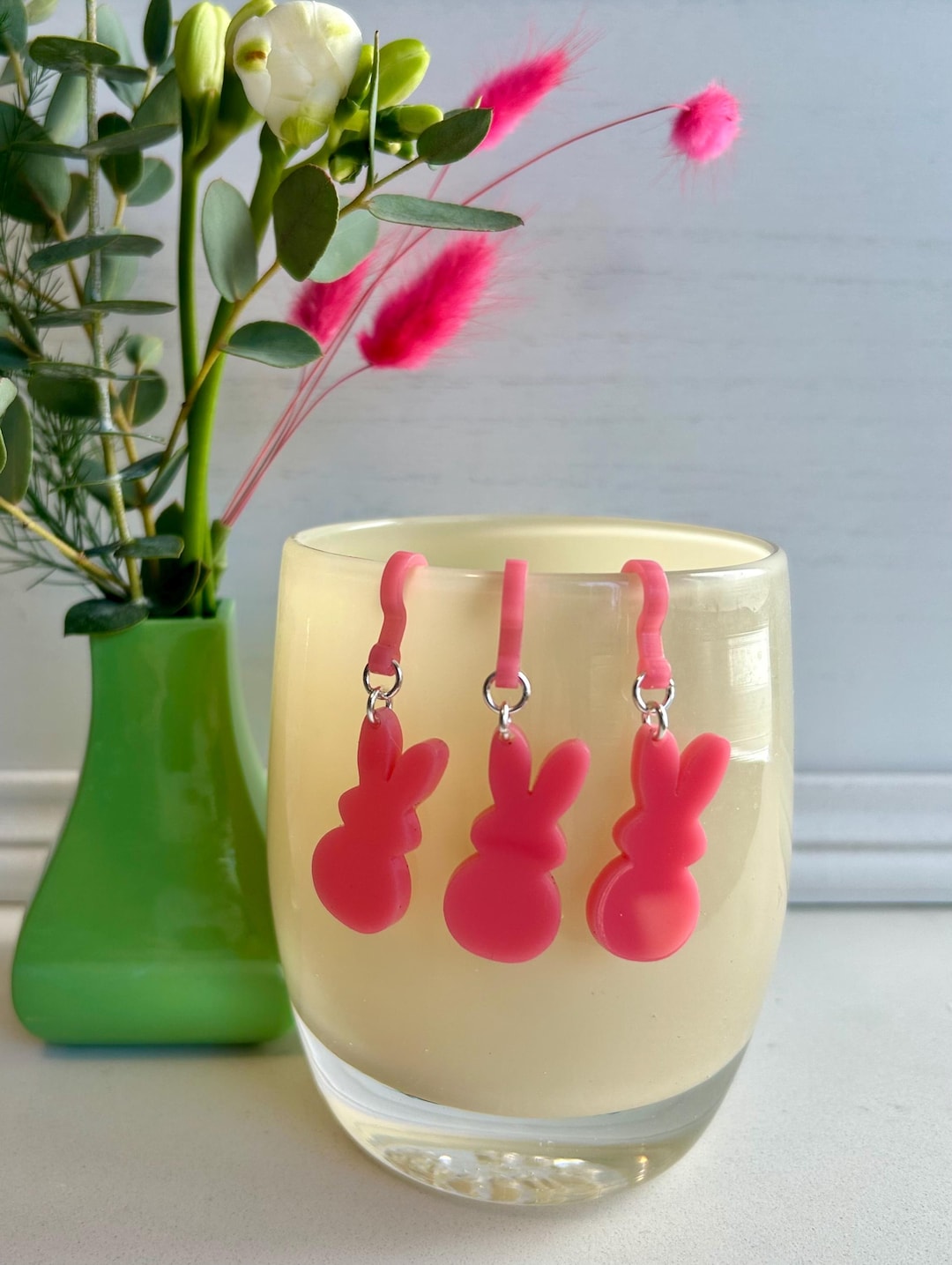 Peeps-style Bunnies Candle / Votive Charms (set of 3) | Easter | Spring ...