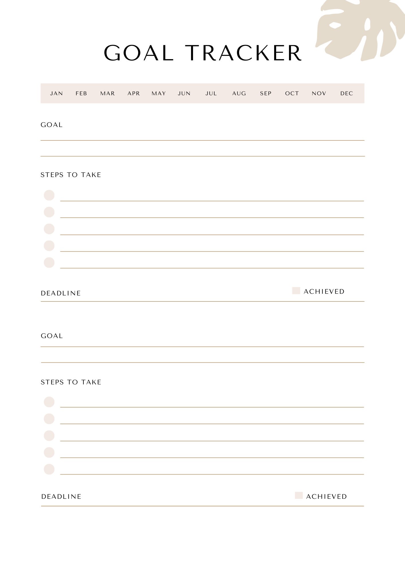 Printable FABULOUS LIFE PLANNER Tracker in Letter and A4 Sizes-daily ...
