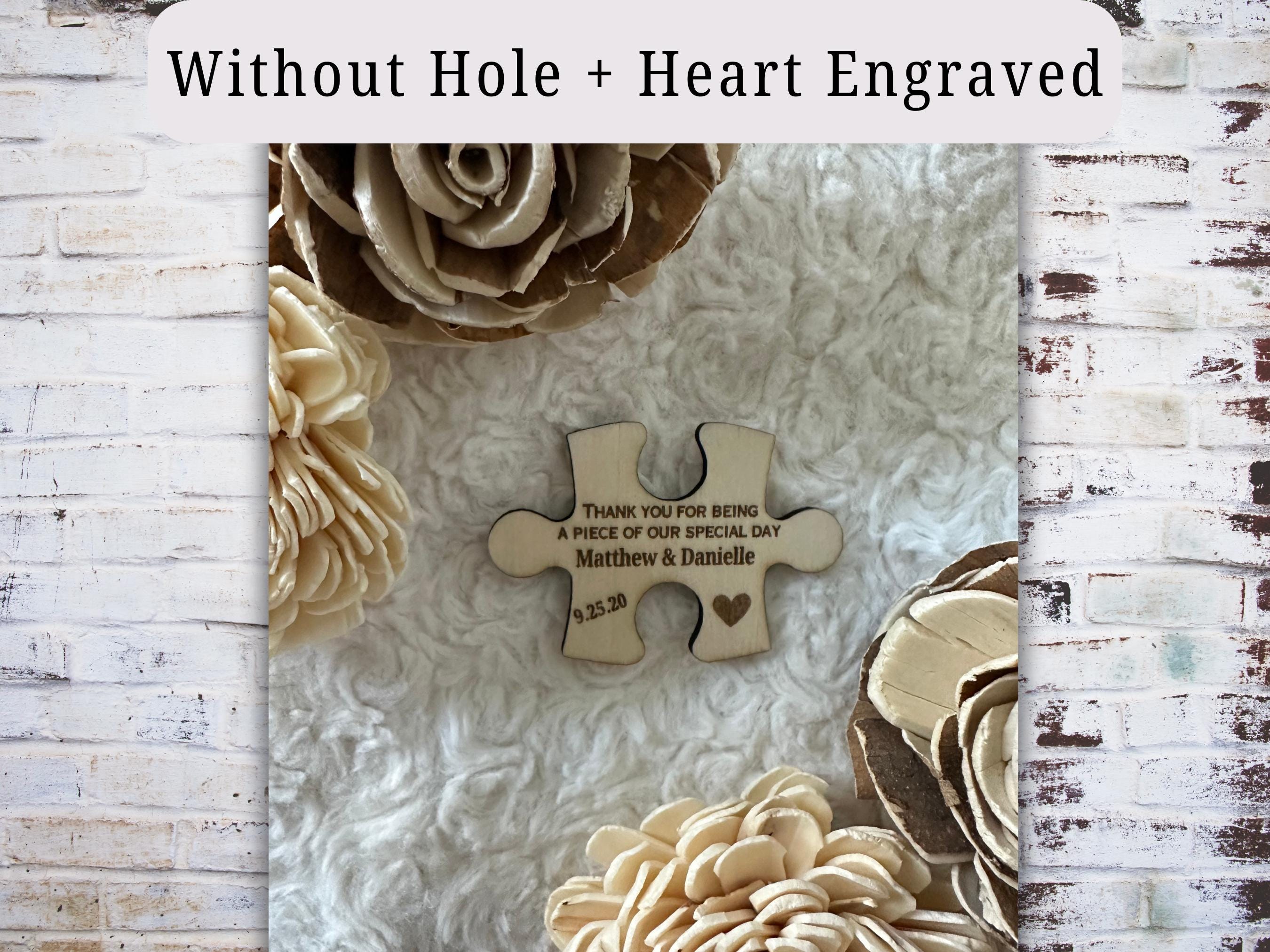 Custom Wood Puzzle Piece Wedding Favors - Etsy