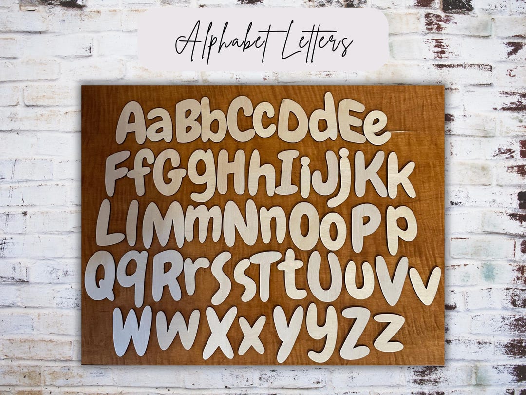 Wooden Alphabet Letters, Wooden Alphabet, Wooden Abcs, Wood Letters A-Z ...