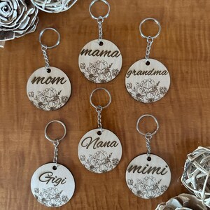 Mom Keychain, Mama Keychain, Grandma Keychain, Mimi Keychain, Gigi ...