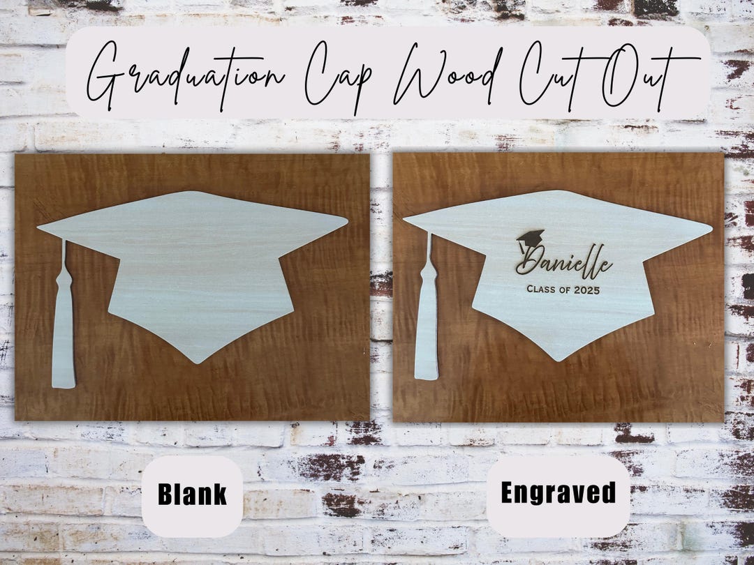 Custom Graduation Cap Wood Cut Out, Wood Graduation Cap, Graduation Cap ...