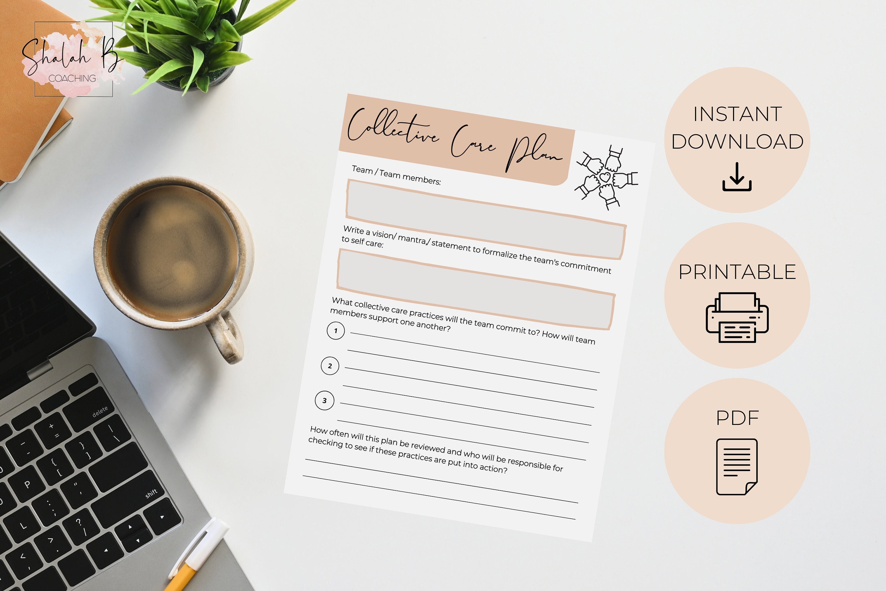 Collective Care Plan | Self Care | Worksheet | Team Building Activity ...