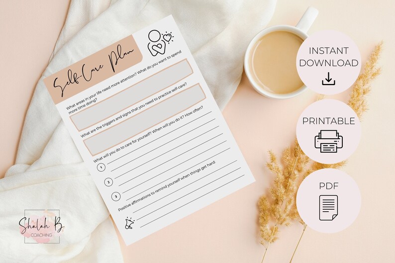 Self Care Plan | Worksheet | Goal Setting | Mental Health | Digital ...