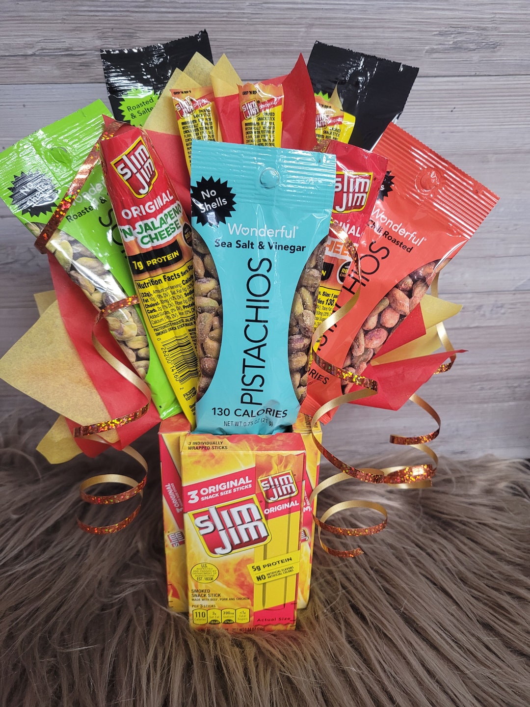 Slim Jim Beef Jerky Bouquet - Etsy