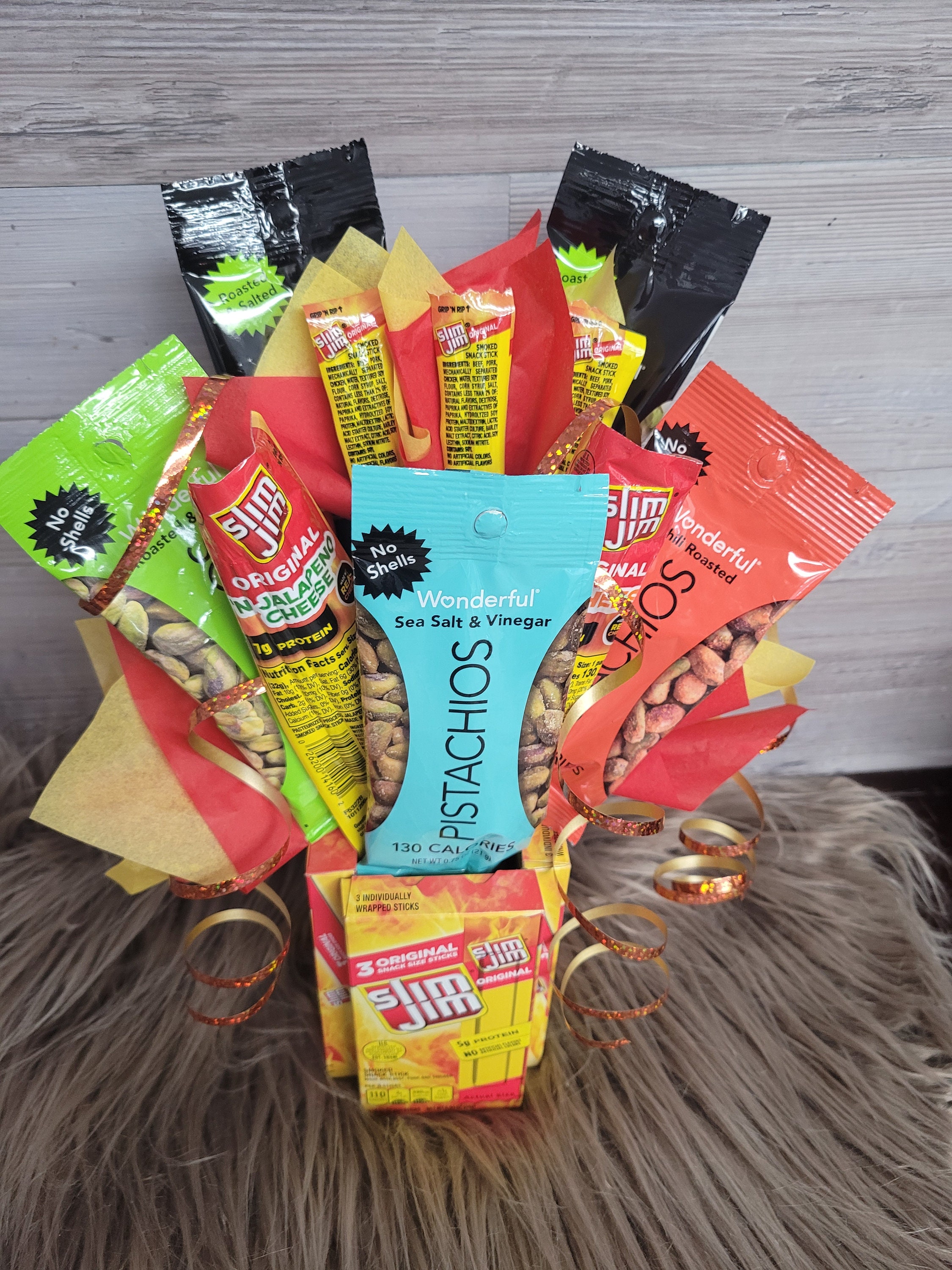 Slim Jim Beef Jerky Bouquet - Etsy