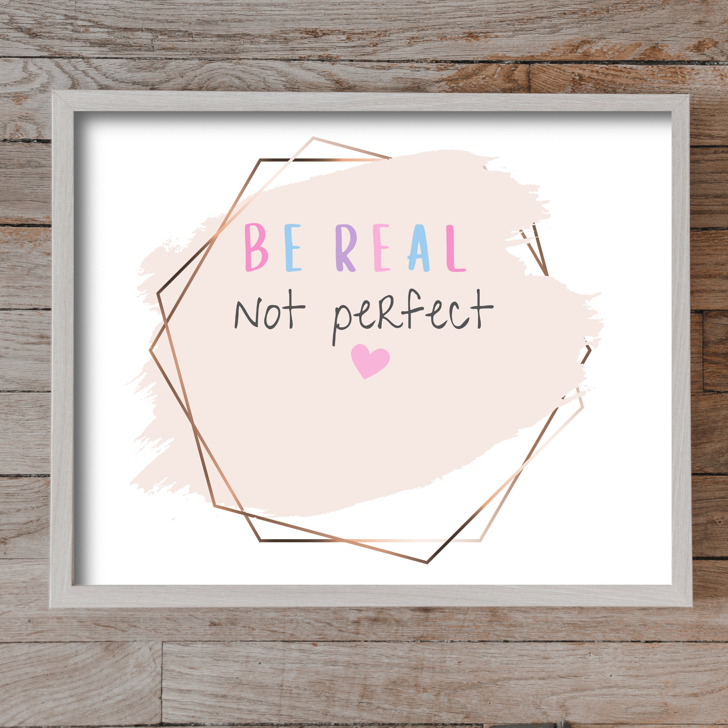 Be Real Not Perfect SVG, Positive Quote SVG, Be Real PNG, Digital ...