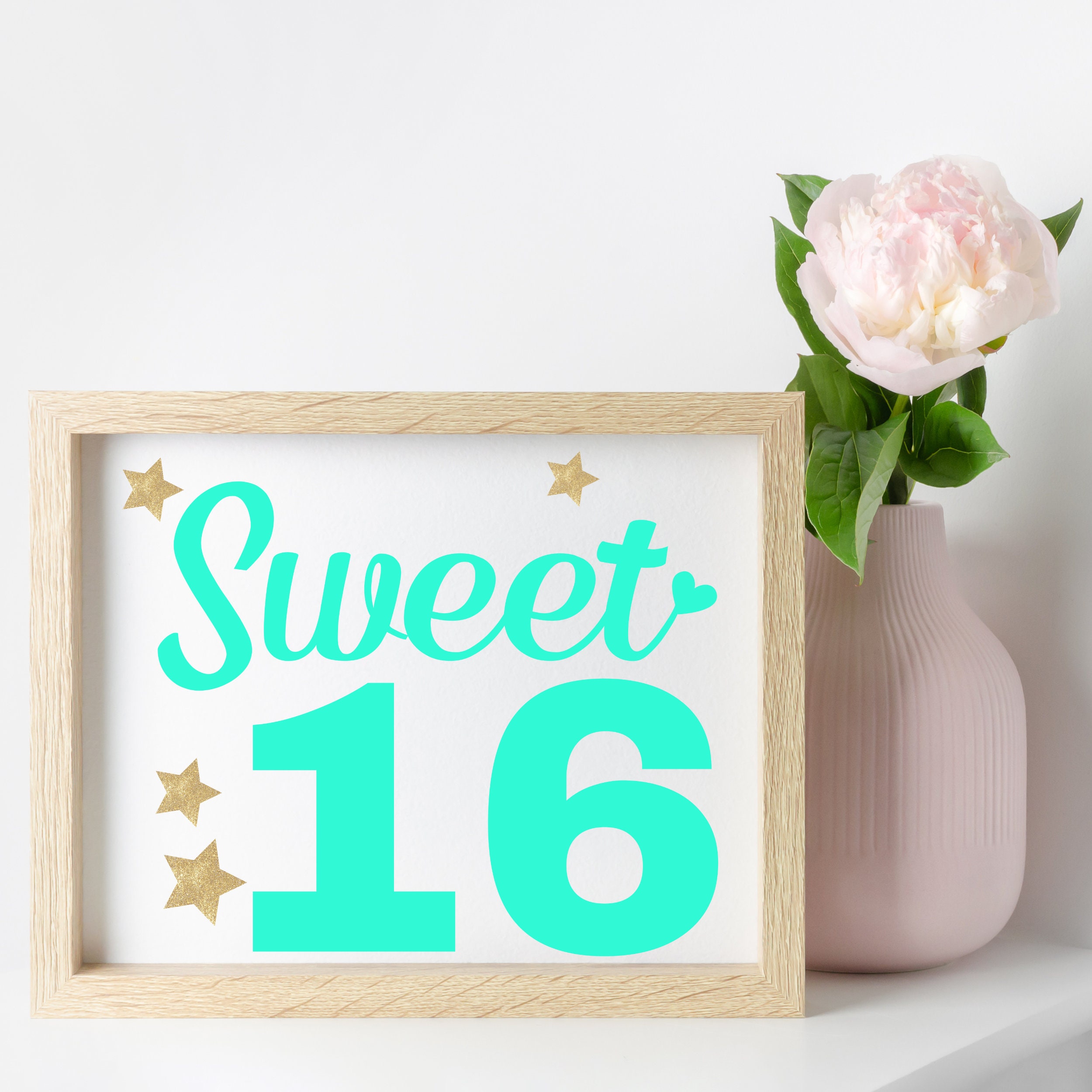 Sweet 16 Png, Sixteenth Birthday PNG, 16th Birthday PNG, Digital ...