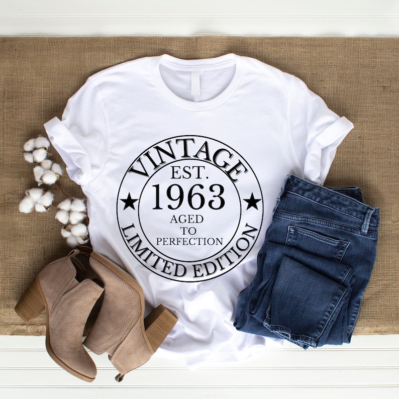 Vintage 1963 SVG, 60th Birthday SVG, Aged to Perfection SVG, Limited ...