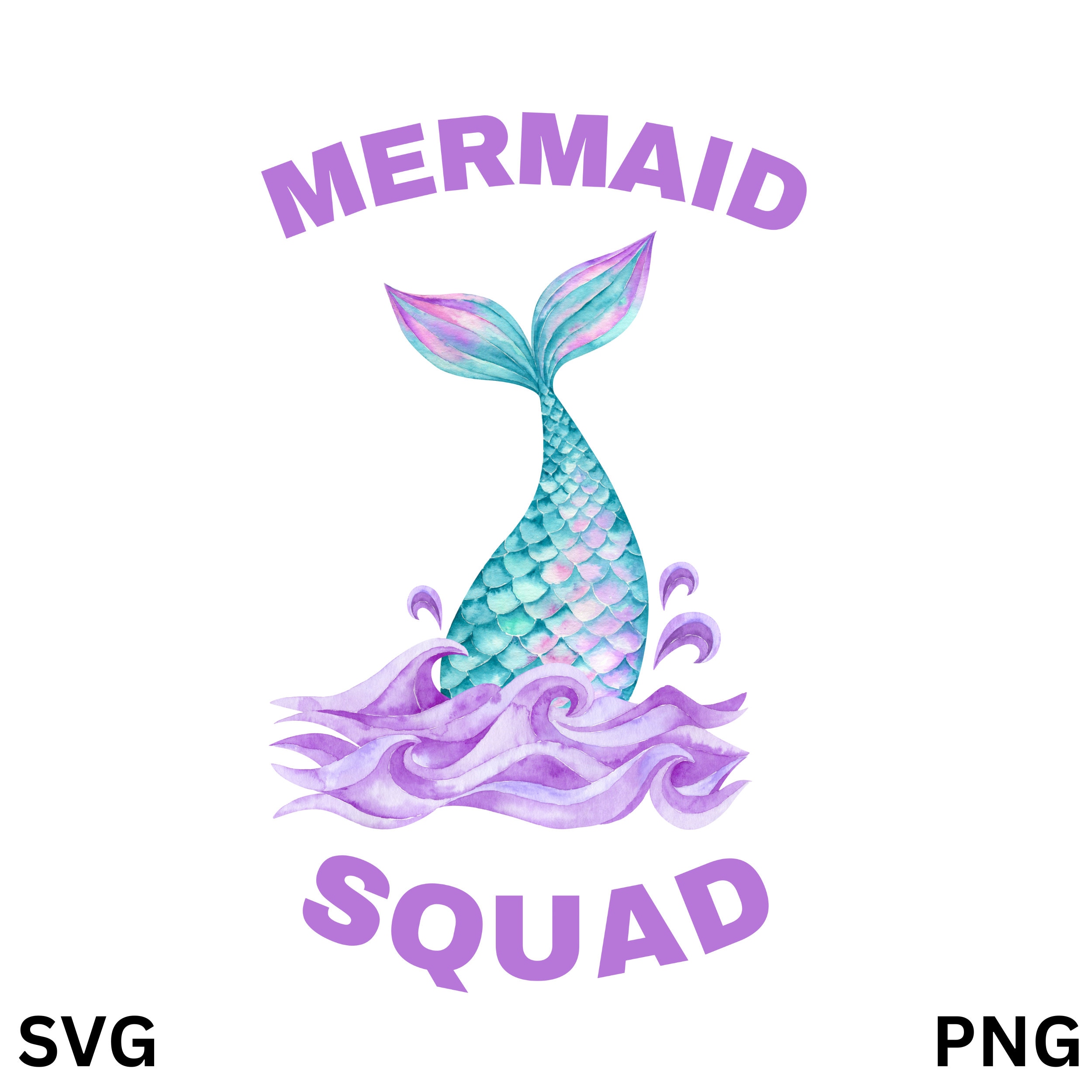 Mermaid Squad SVG, Mermaid Birthday Squad SVG, Mermaid PNG - Etsy