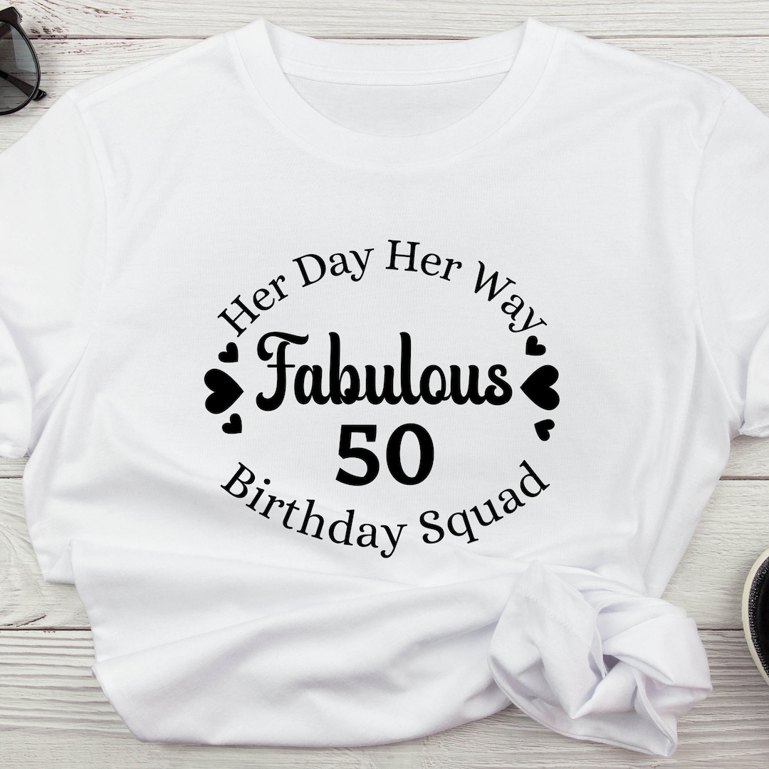 Fiftieth Birthday SVG, 50th Birthday Squad SVG, Birthday Group Tshirt ...