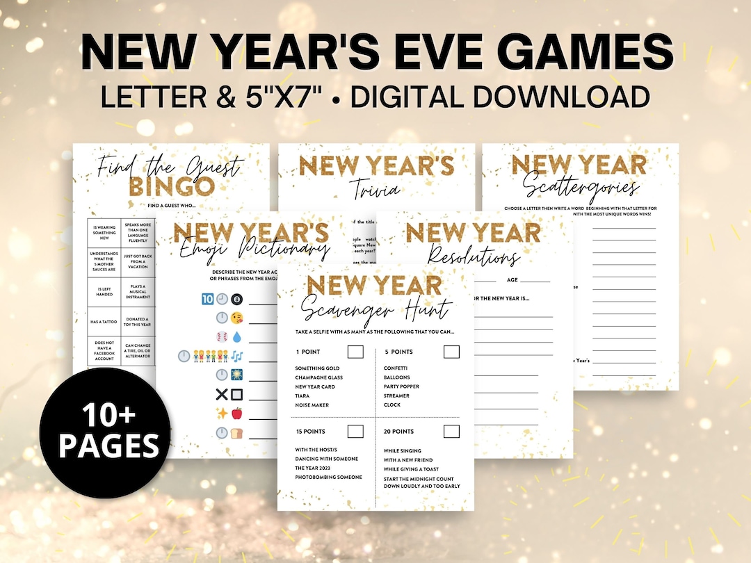 New Year's Eve Printable Game Bundle - Etsy