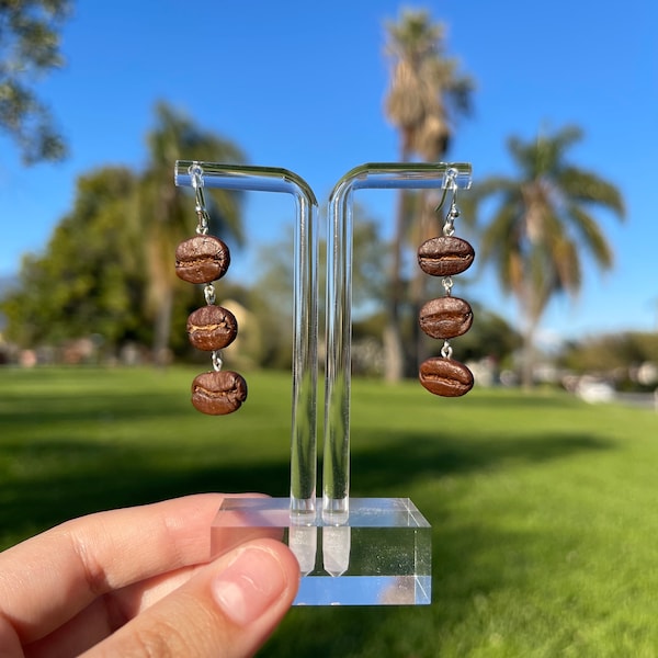 Coffee Bean Earrings - Etsy