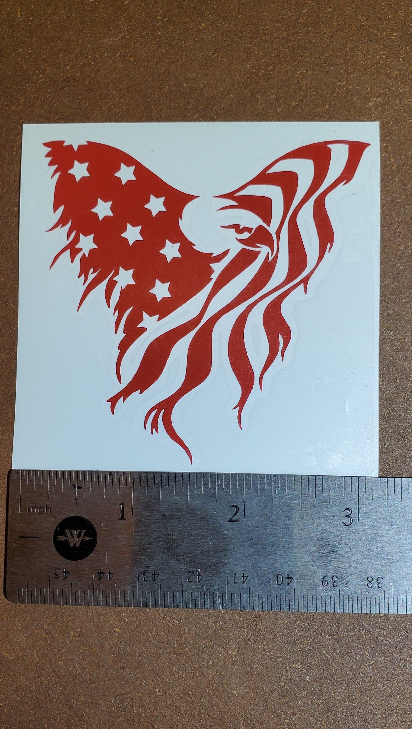 American Flag Decal, American Bald Eagle, Stars and Stripes, Distressed ...