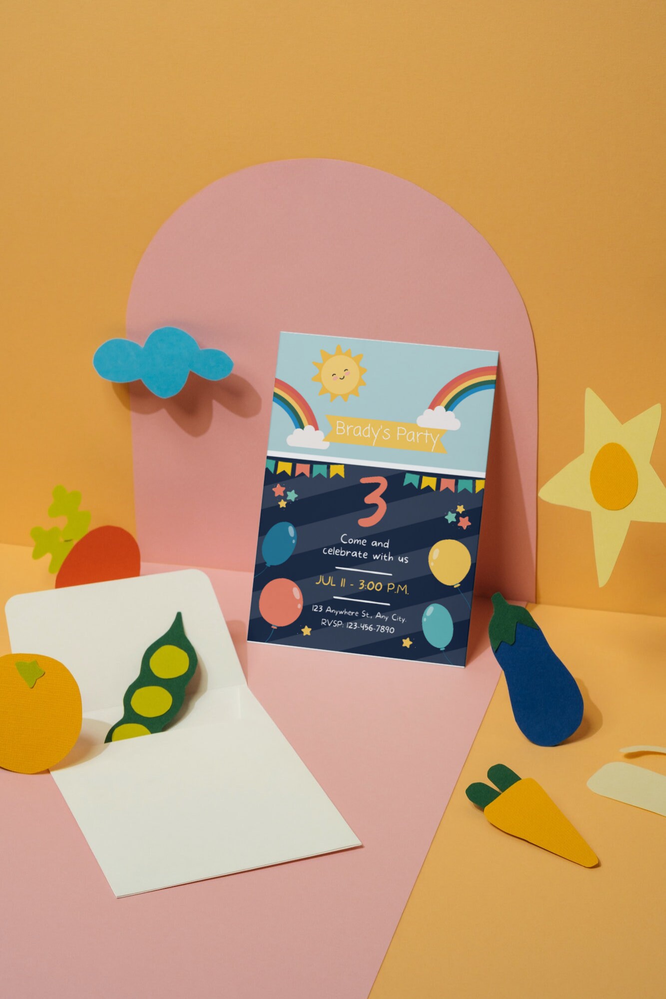 DIY Digital Birthday Party Invitation | Canva Template | Electronic ...