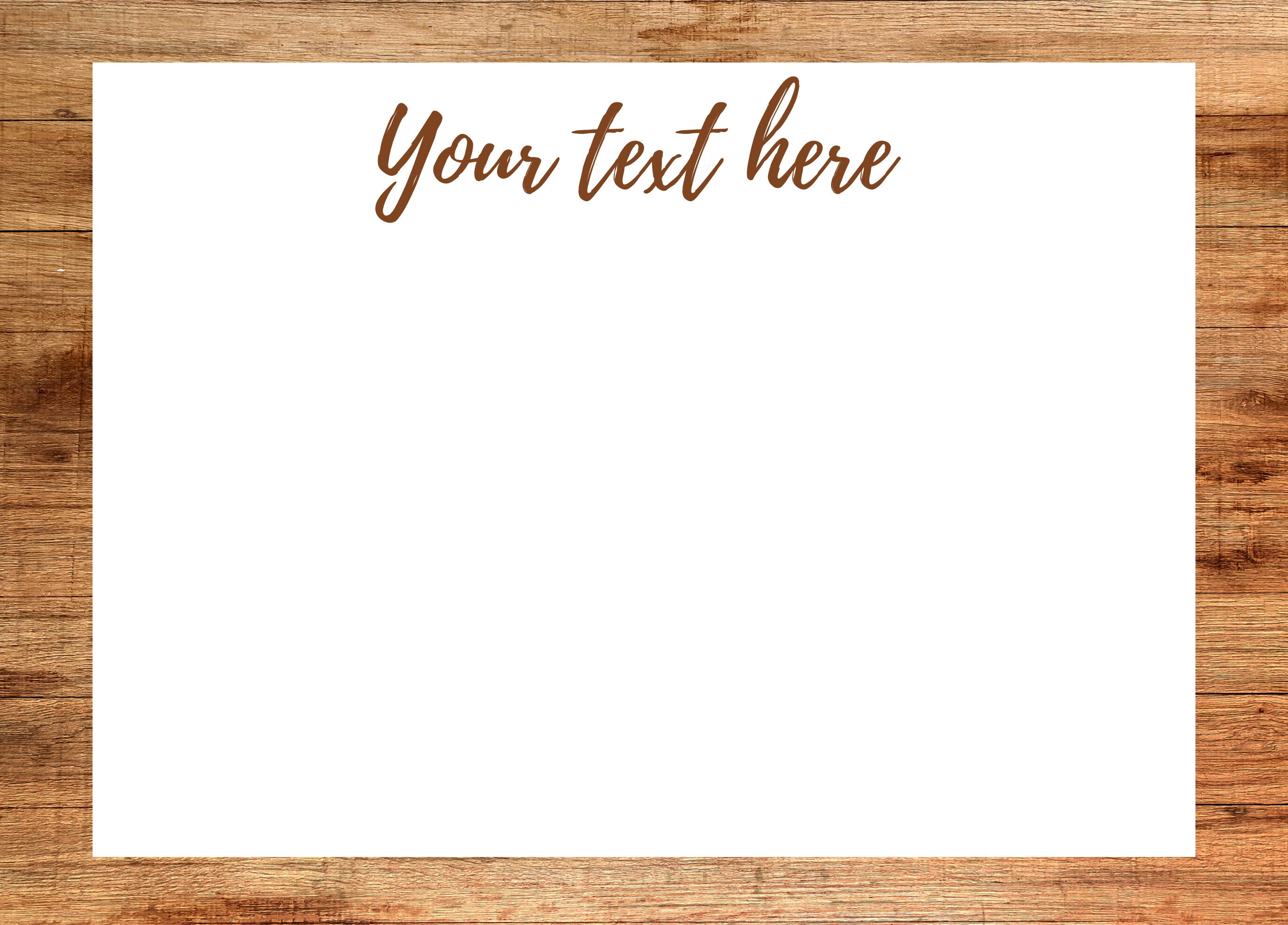 Personalized Printable Single Sided Flat Note Card/printable Envelope ...