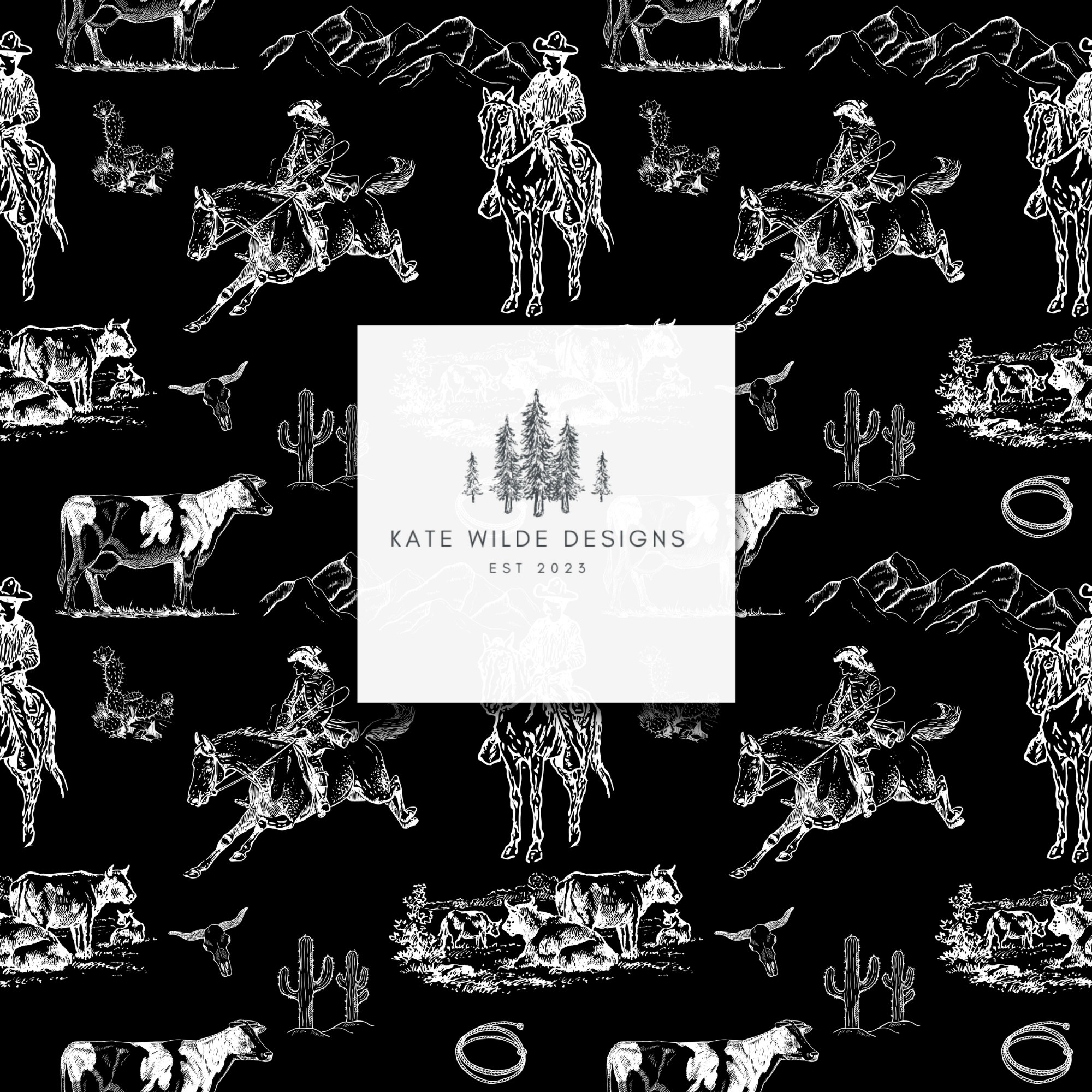 Western Pattern, Seamless Western Pattern, Vintage Pattern, Repeat ...