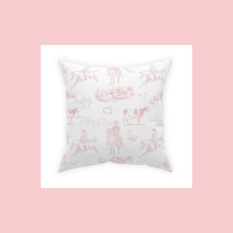 Pale Pink Cowboy Pattern: Vintage Western Wallpaper (digital Download ...
