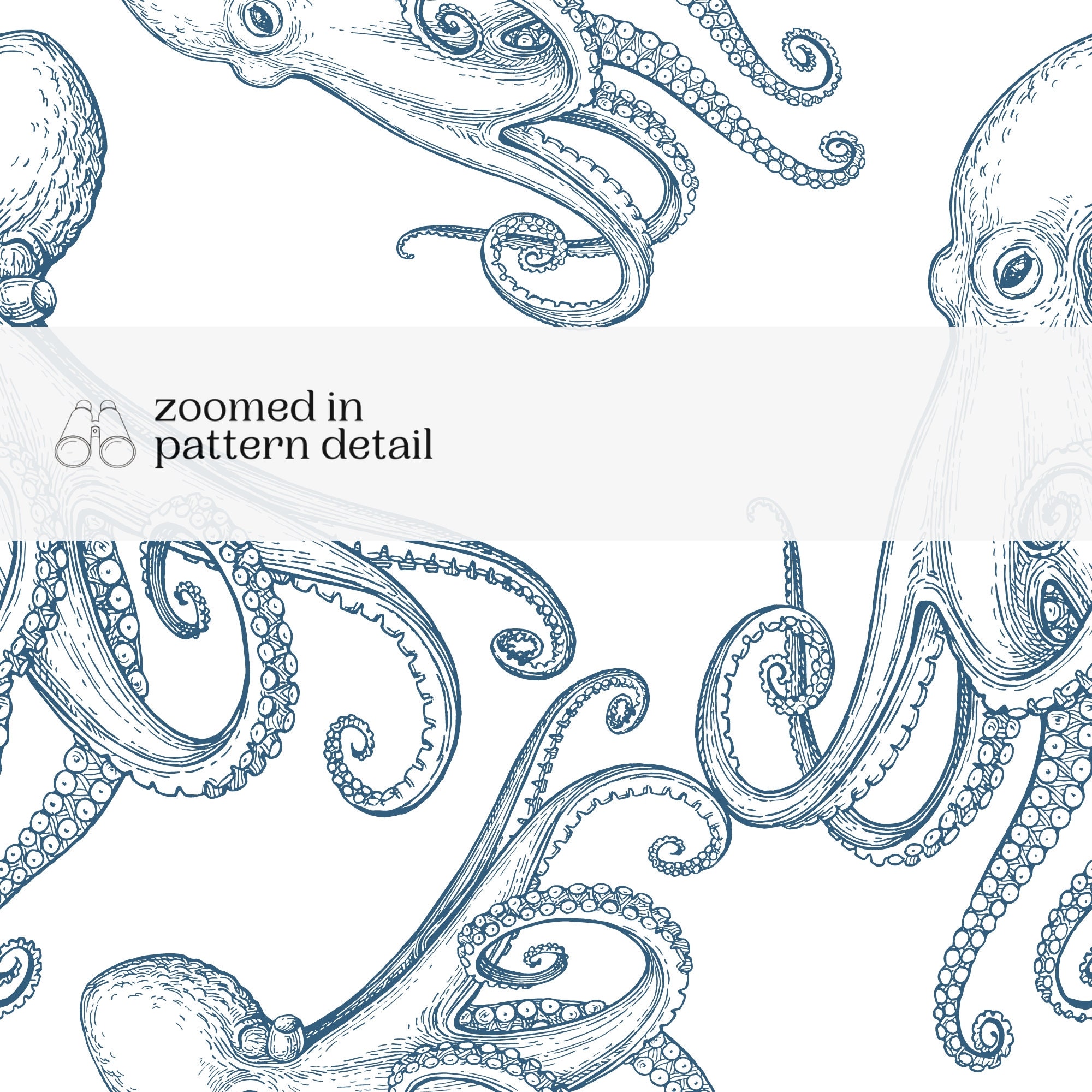 Coastal Decor, Seamless Octopus Pattern, Repeat Digital Pattern ...