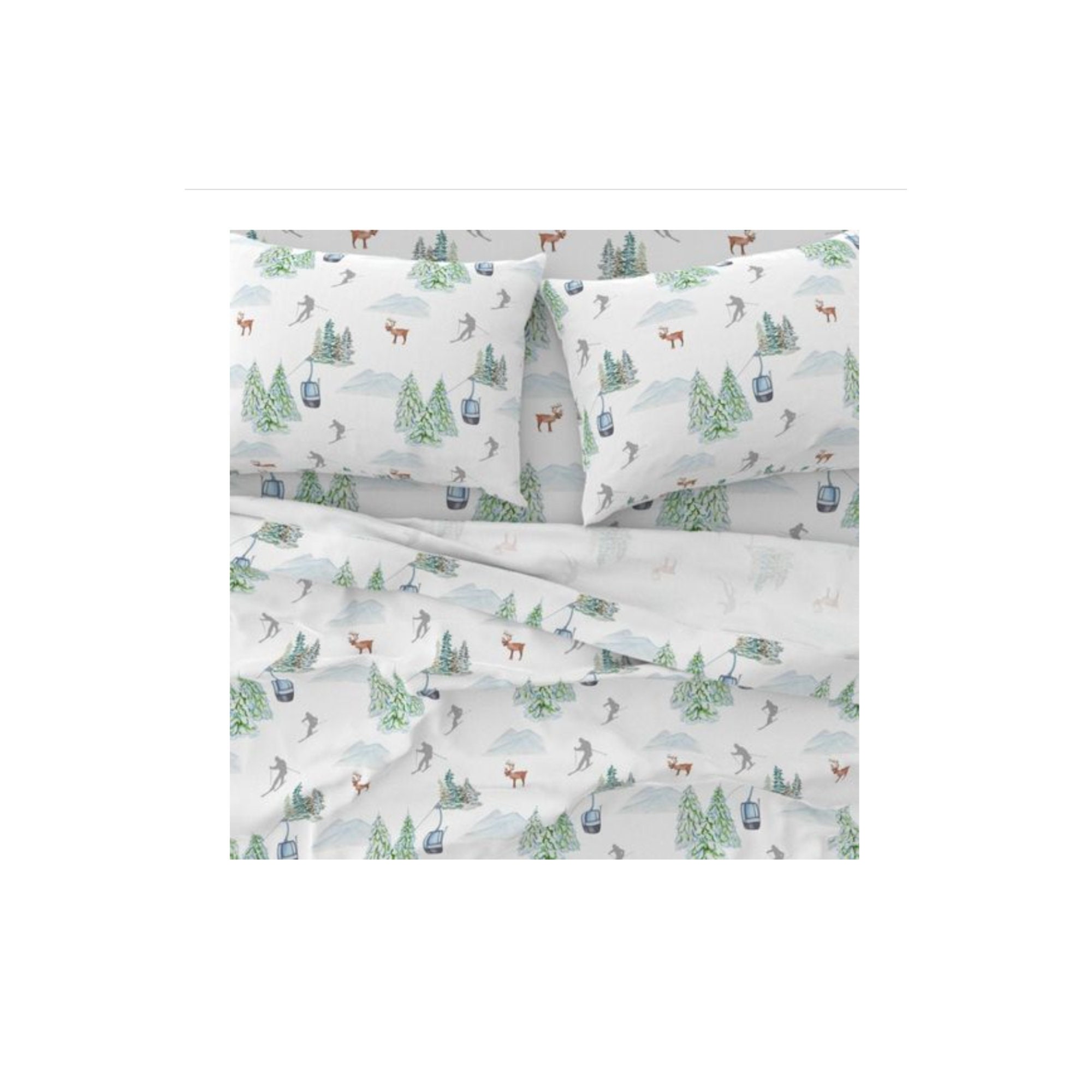 Watercolor Ski Mountain Pattern, Seamless Repeat Pattern, Repeat ...