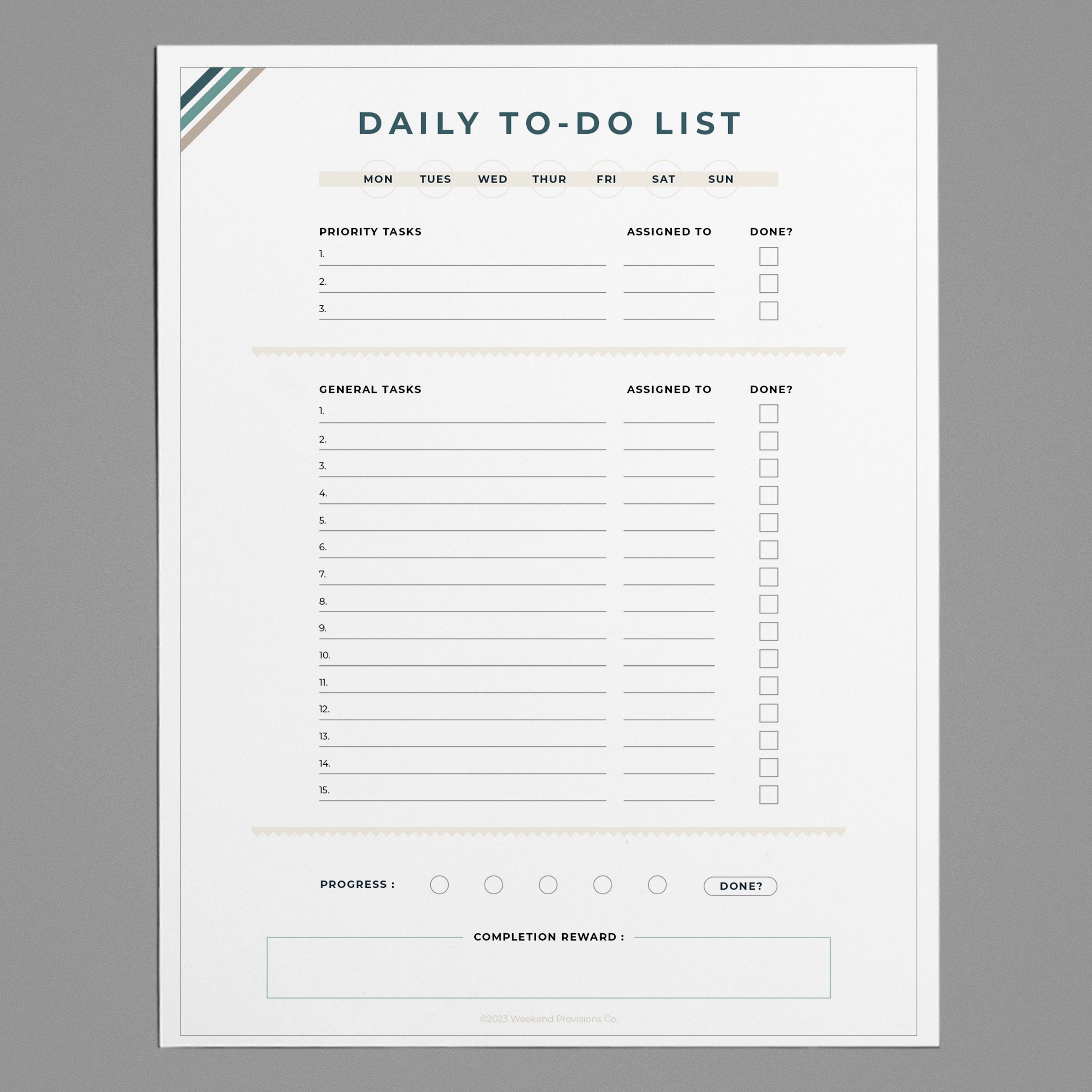 Daily to Do List | Digital & Printable | Task Tracker | Digital ...